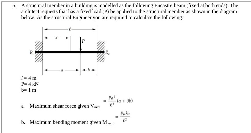 5. A structural member in a building is modelled as the following ...