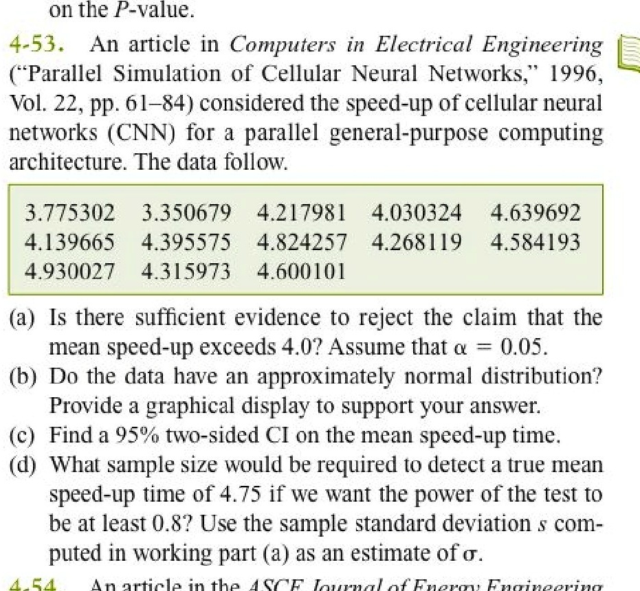 [GET ANSWER] 0n the p value 4 53 an article in computers in electrical engineering parallel ...