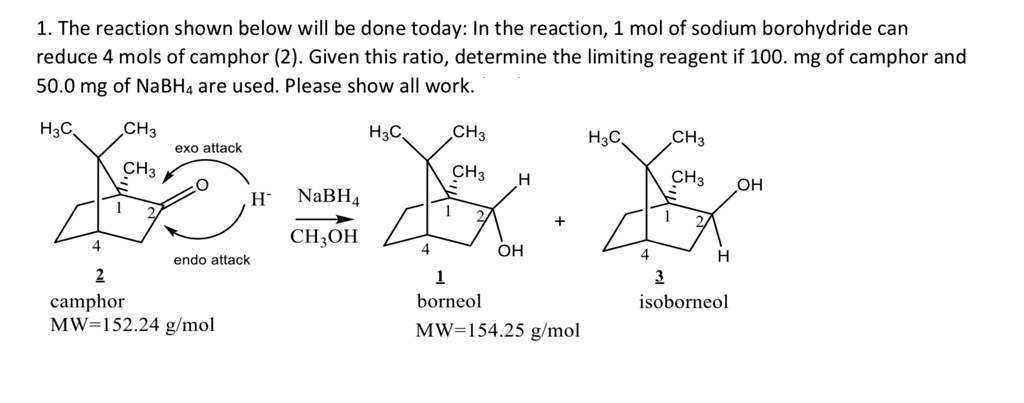1. The reaction shown below will be done today: In the reaction, 1 mol ...