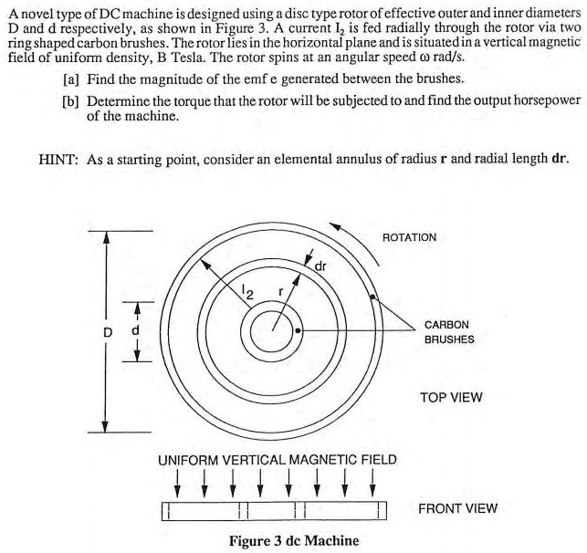 SOLVED: A novel type of DCmachine is designed using a disc type rotorof ...
