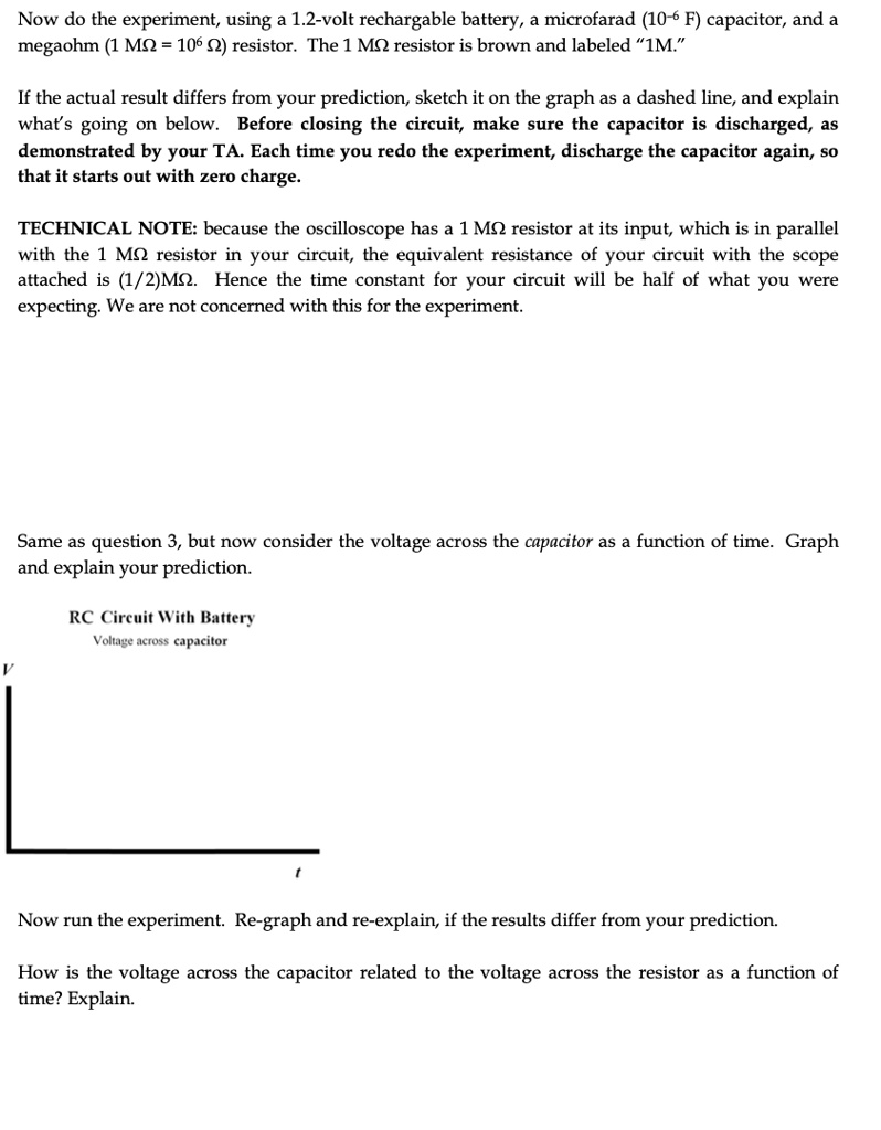 SOLVED: Now do the experiment, using 1.2-volt rechargable battery ...