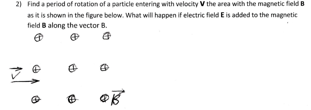 SOLVED: 2) Find a period of rotation of a particle entering with ...