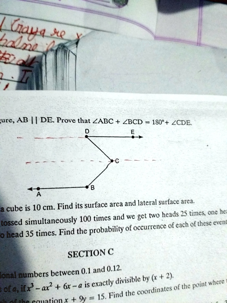 SOLVED: 'In the given figure AB parallel DE Prove that angle ABC ... SOLVED: 'In the given figure AB parallel DE Prove that angle ABC ...