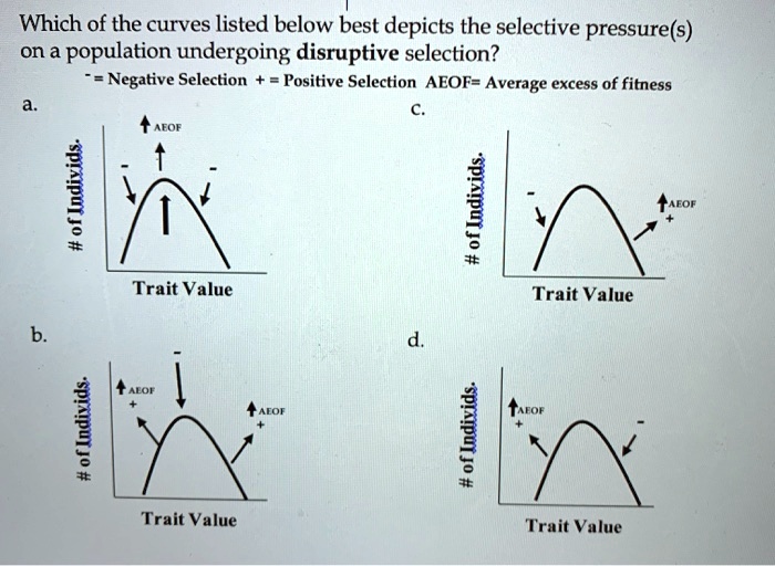 which of the curves listed below best depicts the selective pressures ...