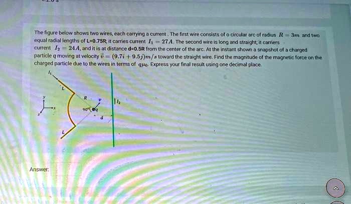 SOLVED: The figure below shows two wires, each carrying a current. The ...