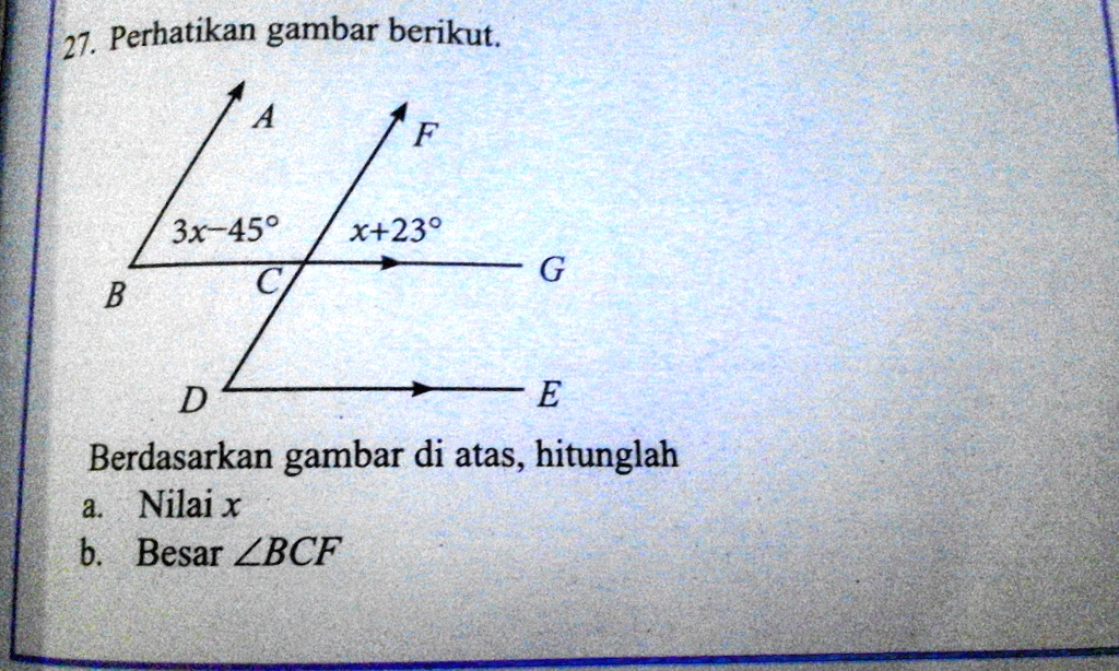 SOLVED: Perhatikan gambar berikut.Berdasarkan gambar di atas ...