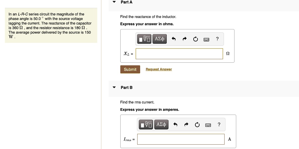 SOLVED: PART C) Find the rms voltage of the source. Part A In an L-R-C ... SOLVED: PART C) Find the rms voltage of the source. Part A In an L-R-C ...