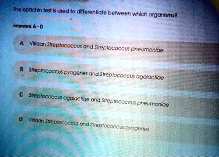Solved Jharcolichn Iest Used To Dillerenliate Between Wkch