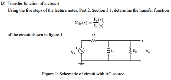 b transfer function of a circuit using the five steps of the lecture ...