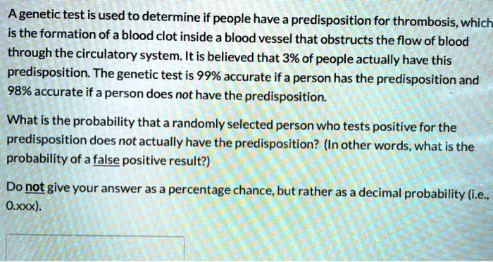agenetic test is used to determine if people have a predisposition for ...