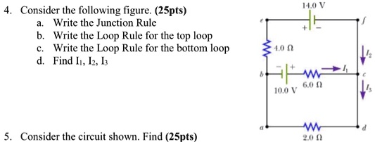 consider the following figure 2spts write the junction rule write the ...