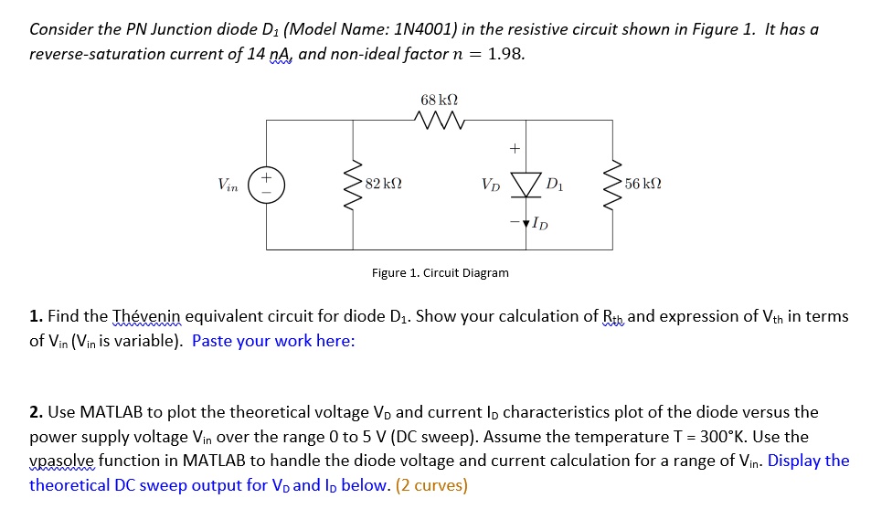 texts consider the pn junction diode d model name 1n4001 in the ...
