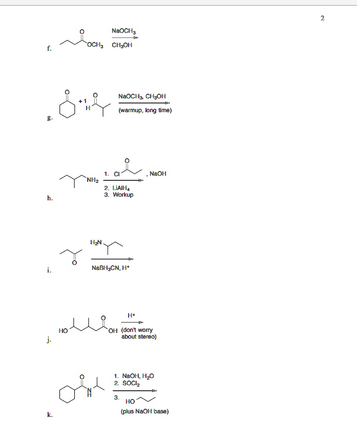 SOLVED: NaOCHa OCHa CHzOH NaOCHa CHSOH (warmup, bong lime) NaOH NHz ...