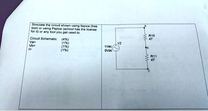 SOLVED: Simulate the circuit shown using Itspice (free tool) or any tool you are familiar with ...