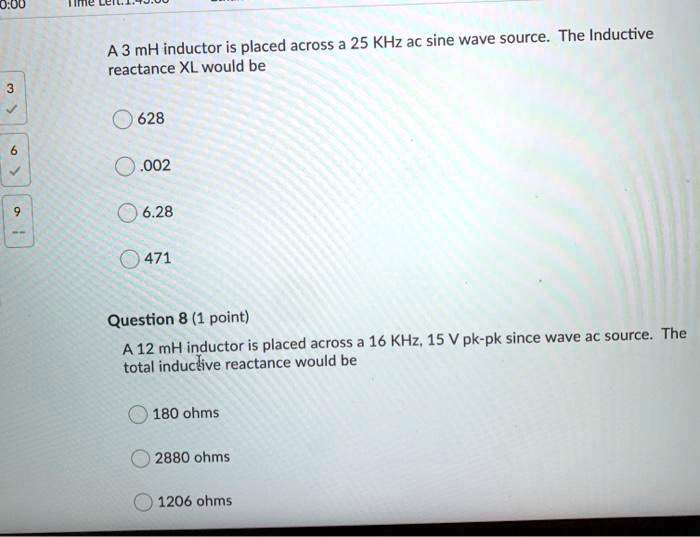 VIDEO solution: A 3 mH inductor is placed across a 25 KHz AC sine wave ...