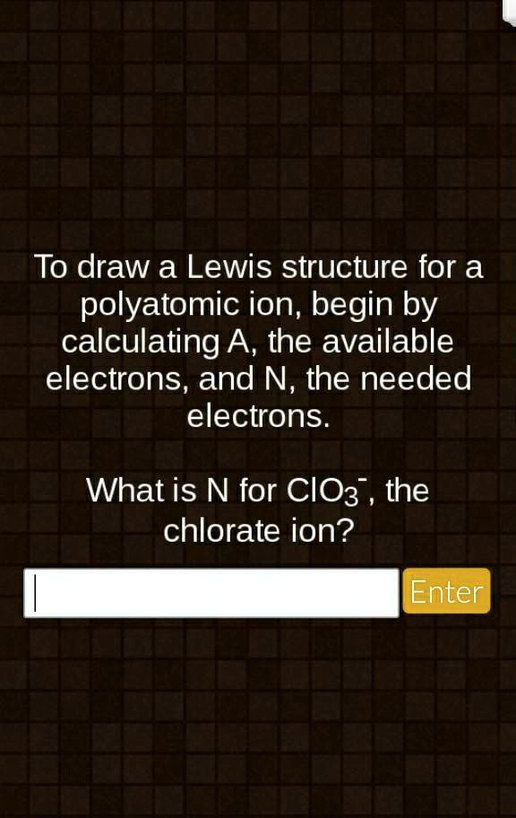 SOLVED: 'what is the needed electrons for CLO3- To draw a Lewis ...