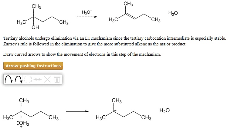 SOLVED: "1.) 2.) 3.) 4.) CH CH H30 H20 H2C CH H3C CH OH Tertiary ...