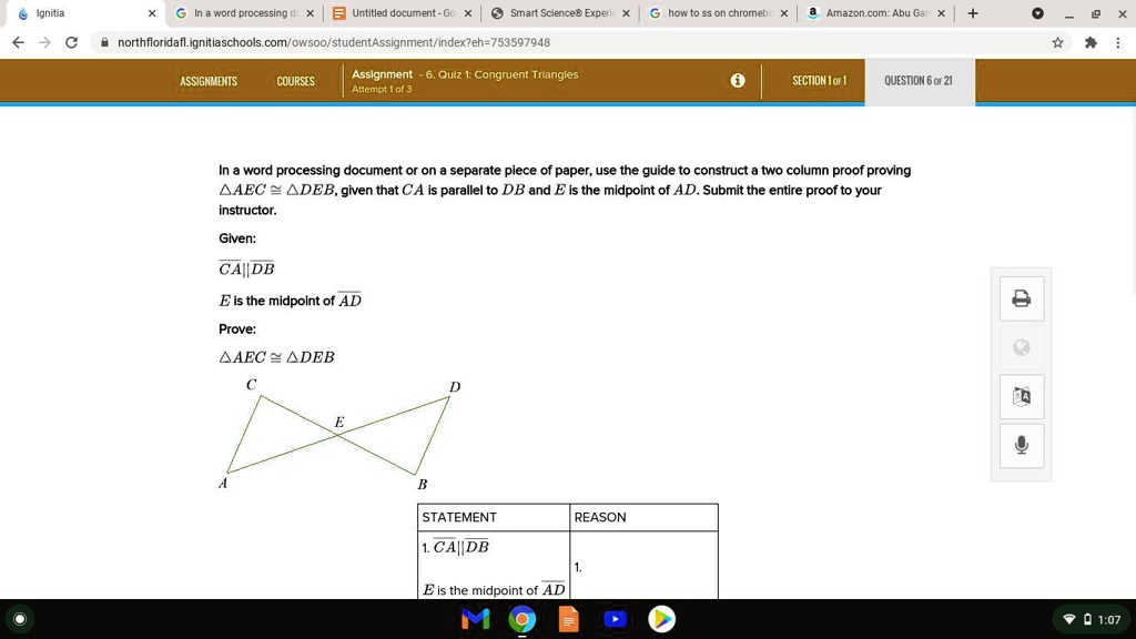 In a word processing document or on a separate piece of paper, use the ...