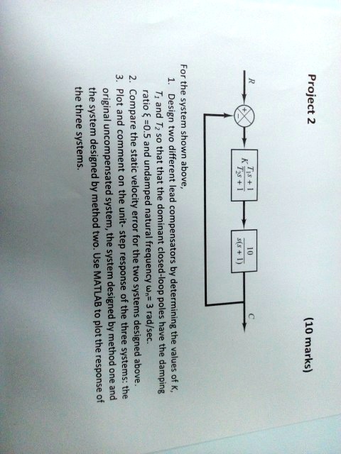 SOLVED: The three systems. For the system shown above, Project 2, the system designed by method ...