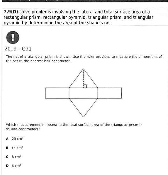 SOLVED: 'A net of a triangular prism is shown.'