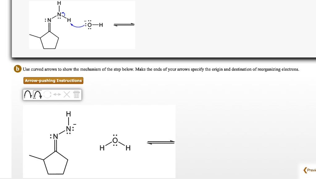 6h use curved arrows to show the mechanism of the step below make the ...