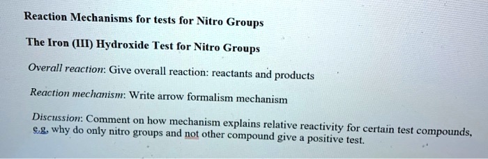 reaction mechanisms for tests for nitro groups the iron lii hydroxide ...