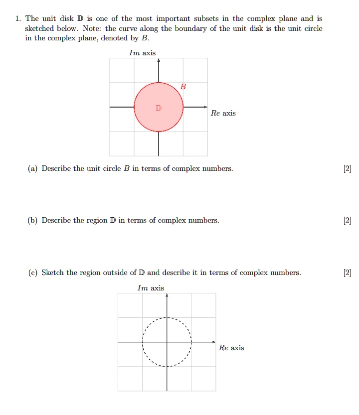 SOLVED: The unit disk D is one of the most important subsets the ...