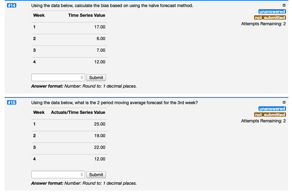 SOLVED Using The Data Below Calculate The Bias Based On Using The 