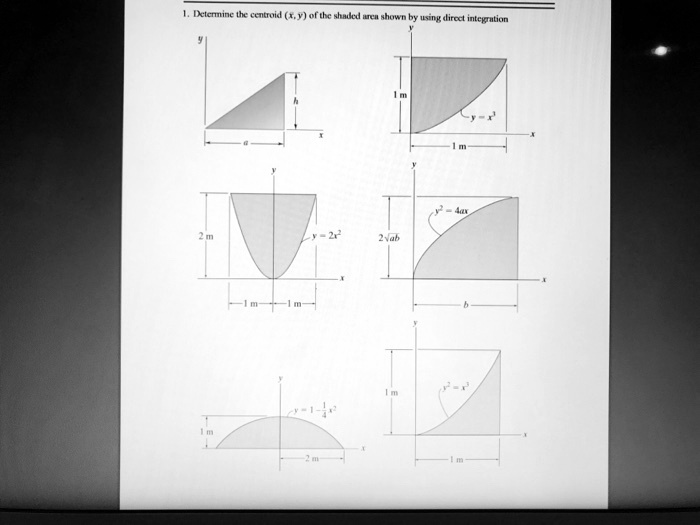 VIDEO solution: Determine the centroid (x,y) of the shaded area shown by using direct integration.