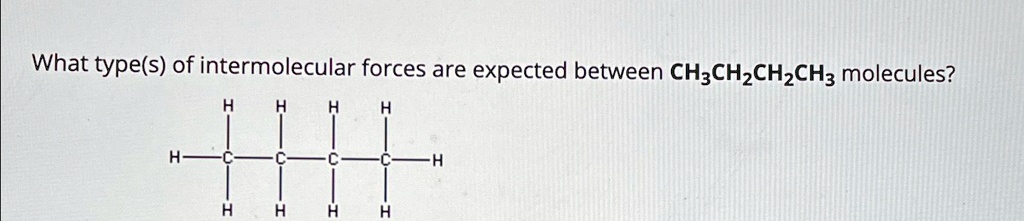 SOLVED: What type(s) of intermolecular forces are expected between ...