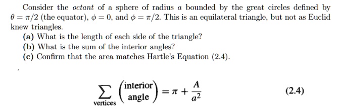 SOLVED: Consider the octant of a sphere of radius a bounded by the ...