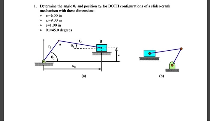 SOLVED: Determine the angle Î¸ and position x for BOTH configurations ...