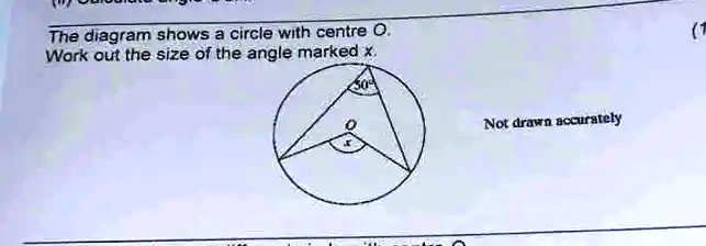 The diagram shows a circle with centre O. Work out the size of the ...