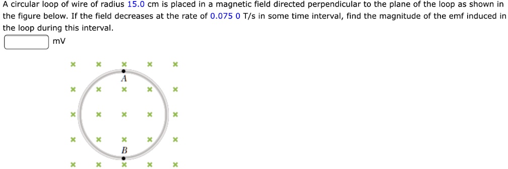 SOLVED: circular loop of wire of radius 15.0 cm is placed in a magnetic field directed ...