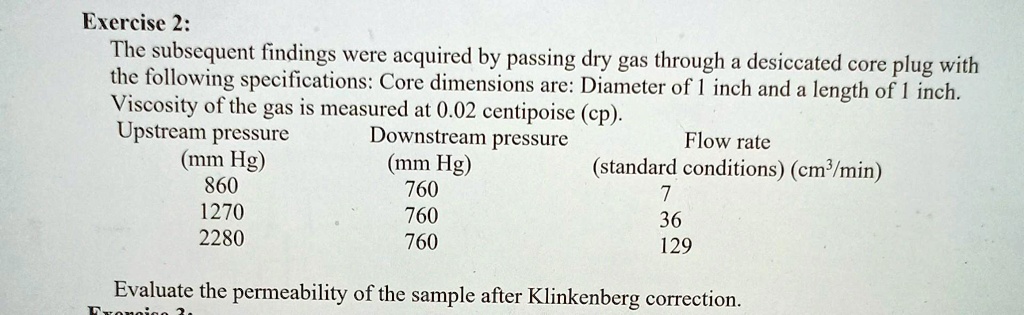 SOLVED: Exercise 2: The subsequent findings were acquired by passing ...