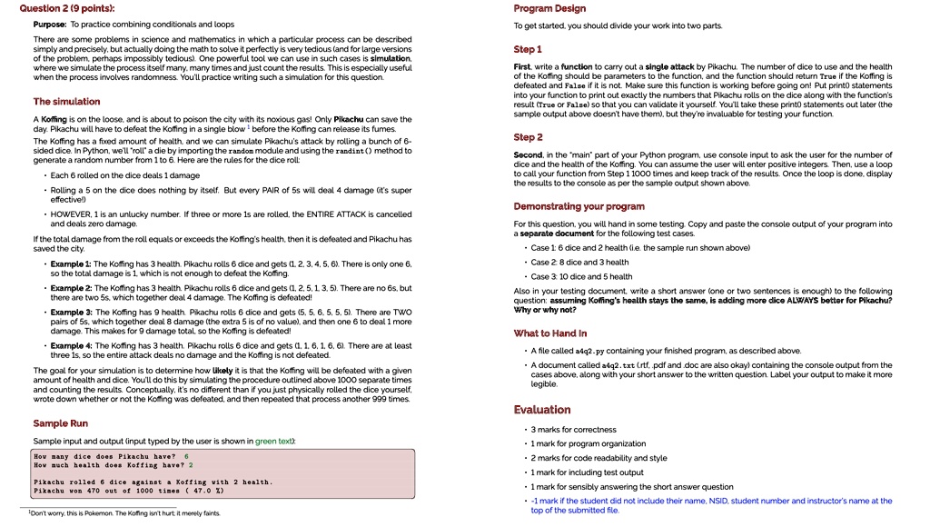 SOLVED: Texts: Question 2 (9 points): Purpose: To practice combining ...