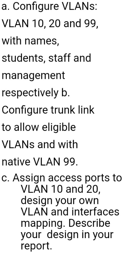 Solved Part C What Does Design Your Own Vlan And Interfaces Mapping 1925