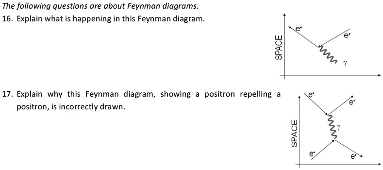 The following questions are about Feynman diagrams 16. Explain what is ...