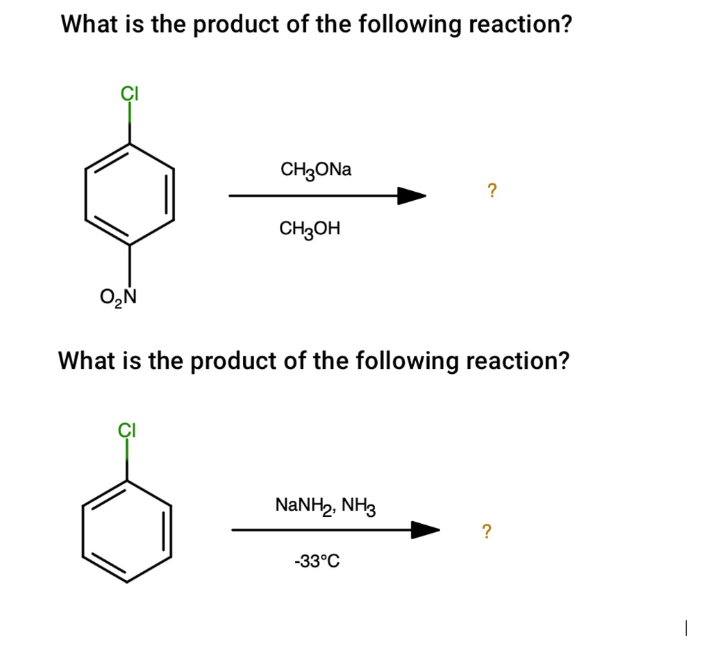 SOLVED: What is the product of the following reaction? Cl CH3ONa CH3OH ...