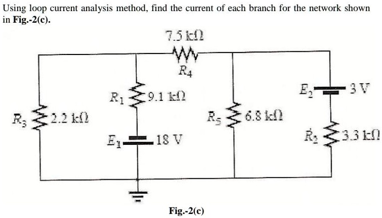 Solved Using Loop Current Analysis Method Find The Current Of Each Branch For The Network 0474