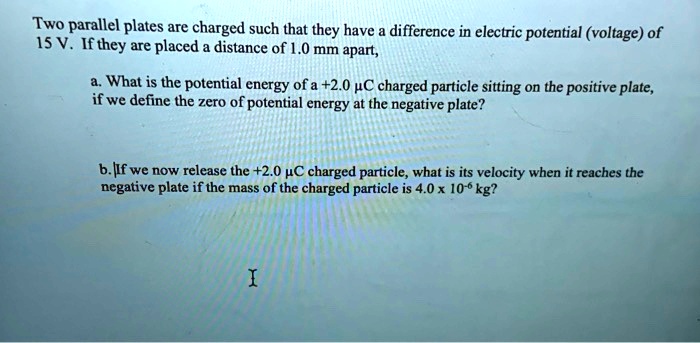 Two parallel plates are charged such that thcy have...