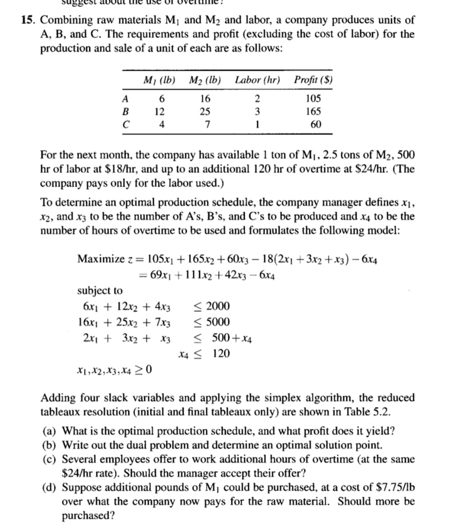 SOLVED: Susecsl 4uuul (ic USc Ui Utciic 15. Combining raw materials Mp ...