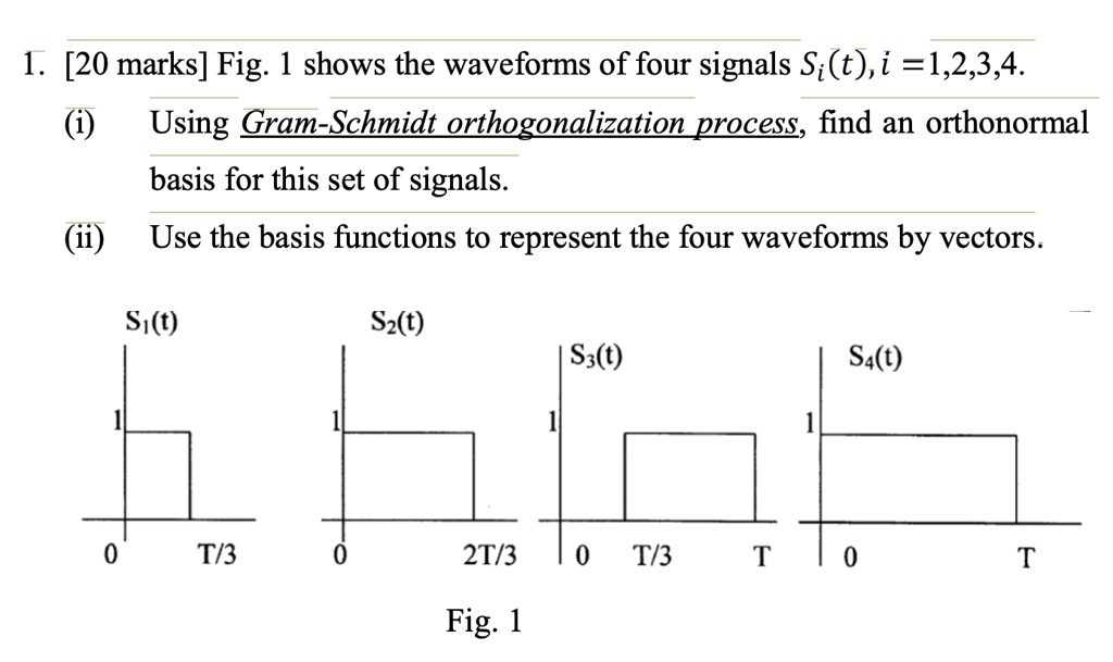 1 20 marks fig 1 shows the waveforms of four signals st i 1234 i using ...