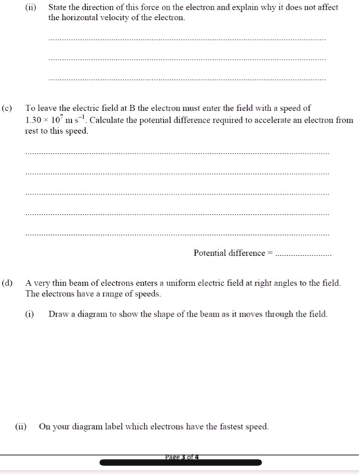 state tlie chrecton of ilts force the electron and explal why does hot ...