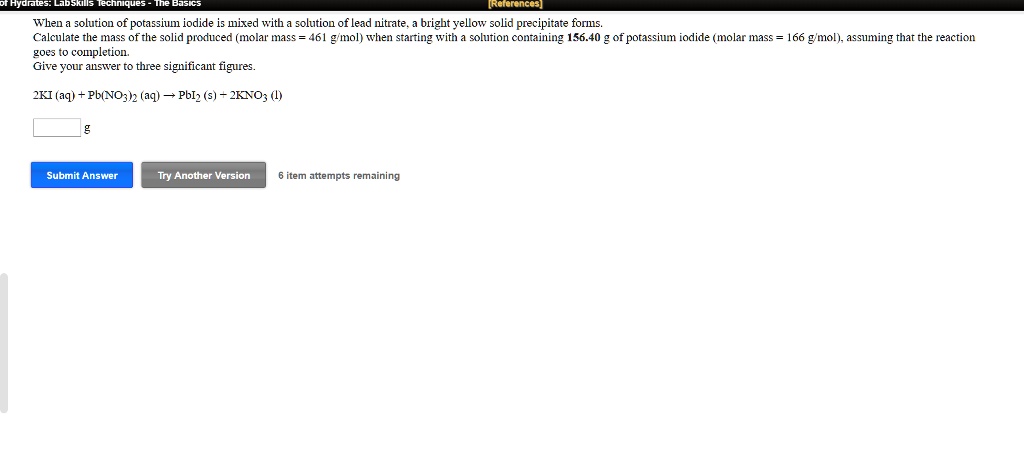 When a solution of potassium iodide is mixed with a solution of lead ...