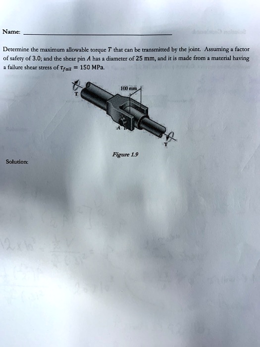 Name: Determine the maximum allowable torque T that can be transmitted ...