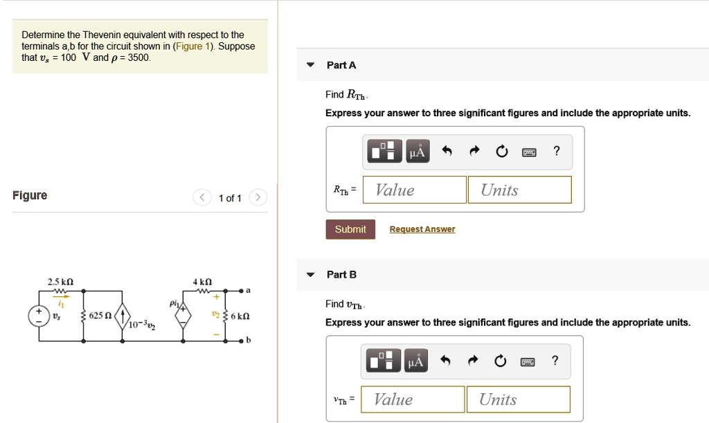 SOLVED: Determine the Thevenin eguivalent with respect to the terminals ...