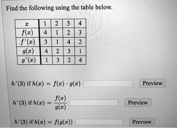 SOLVED Find The Following Using The Table Below 2 3 4 F e 2 3 F w solved-find-the-following-using-the-table-below-2-3-4-f-e-2-3-f-w