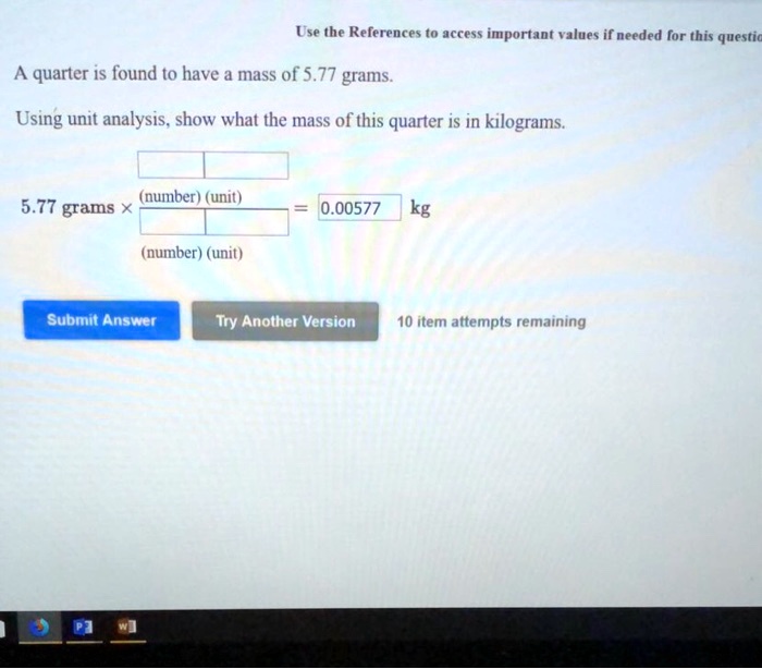 SOLVED: Use the References to access important values if needed for this question. The quarter ...
