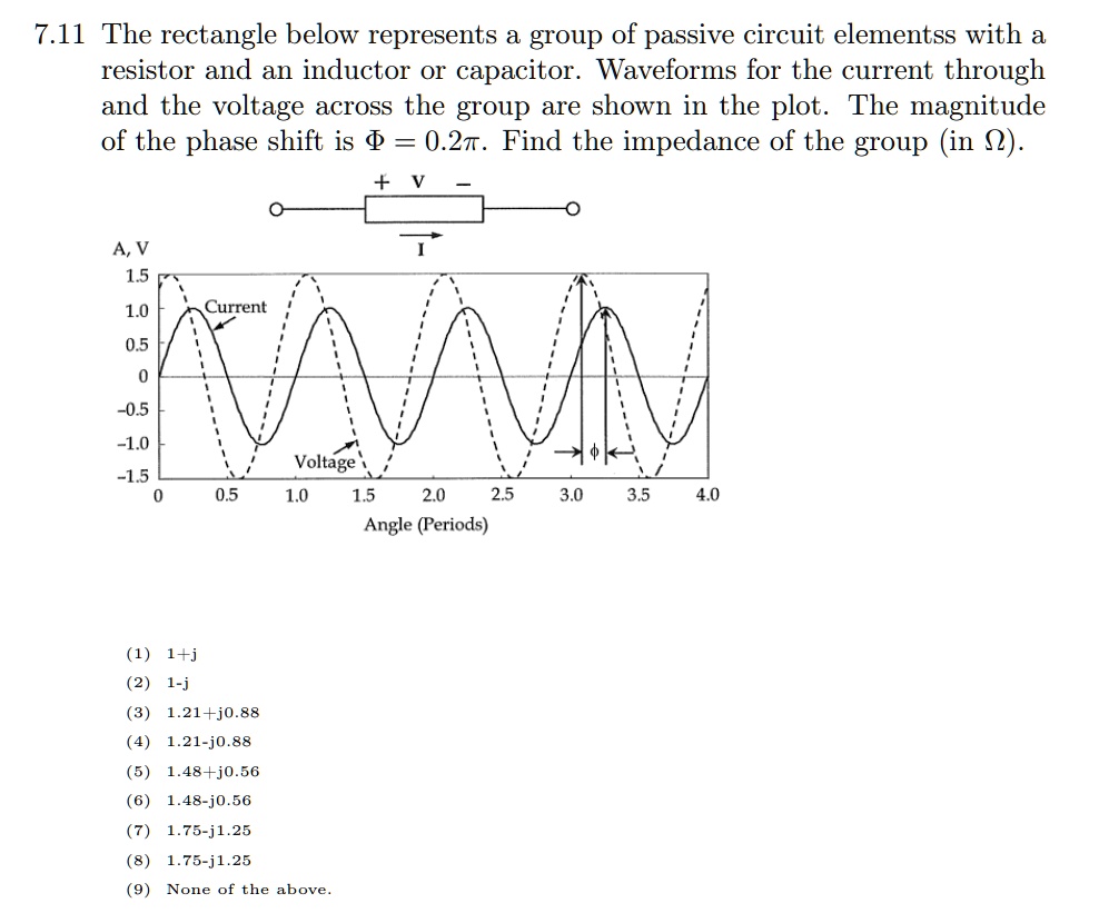 SOLVED: 7.11 The rectangle below represents a group of passive circuit elements with a resistor ...